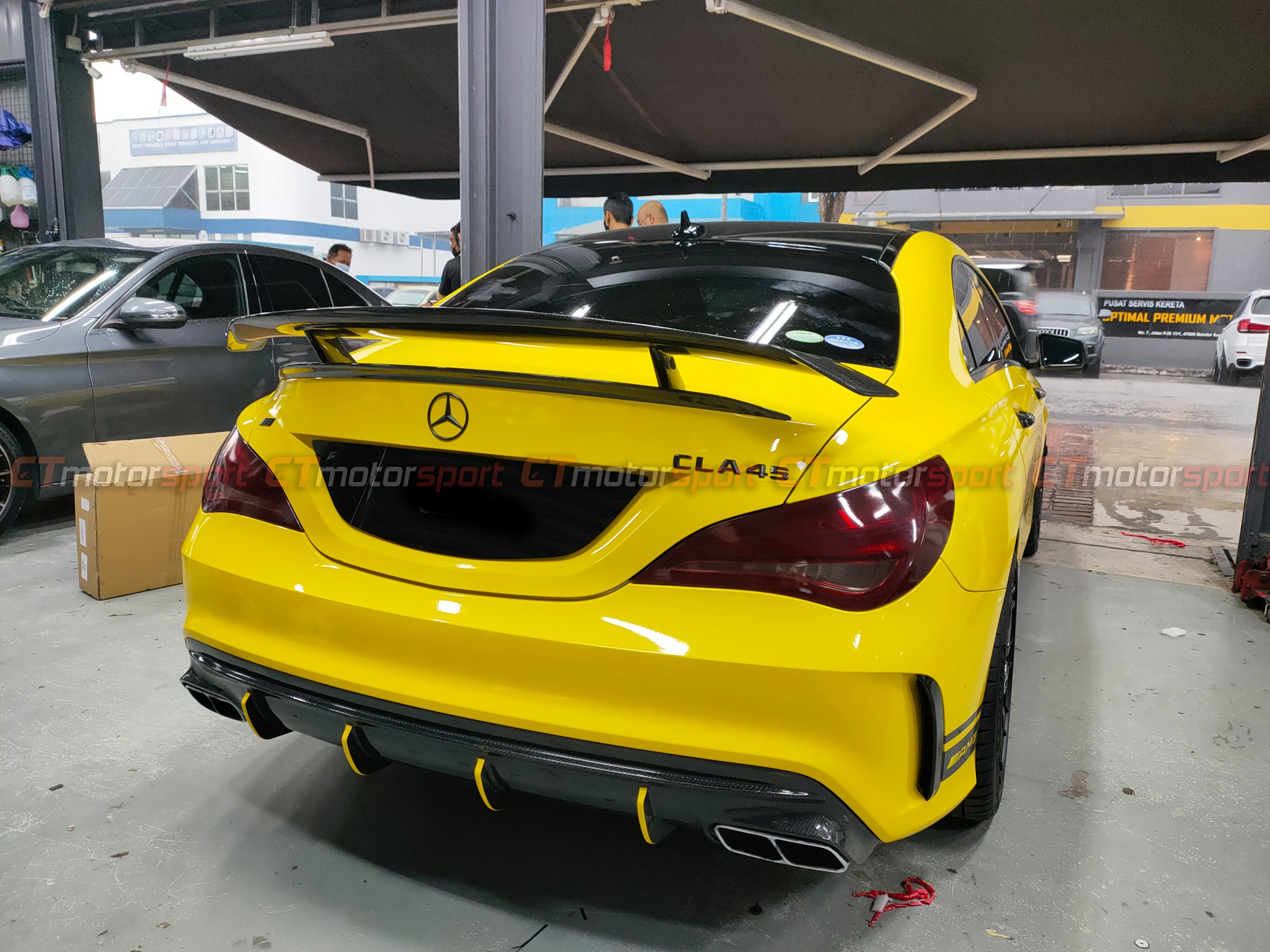 Mercedes-Benz CLA CLA45 W117 Installed Paktech Style Spoiler
