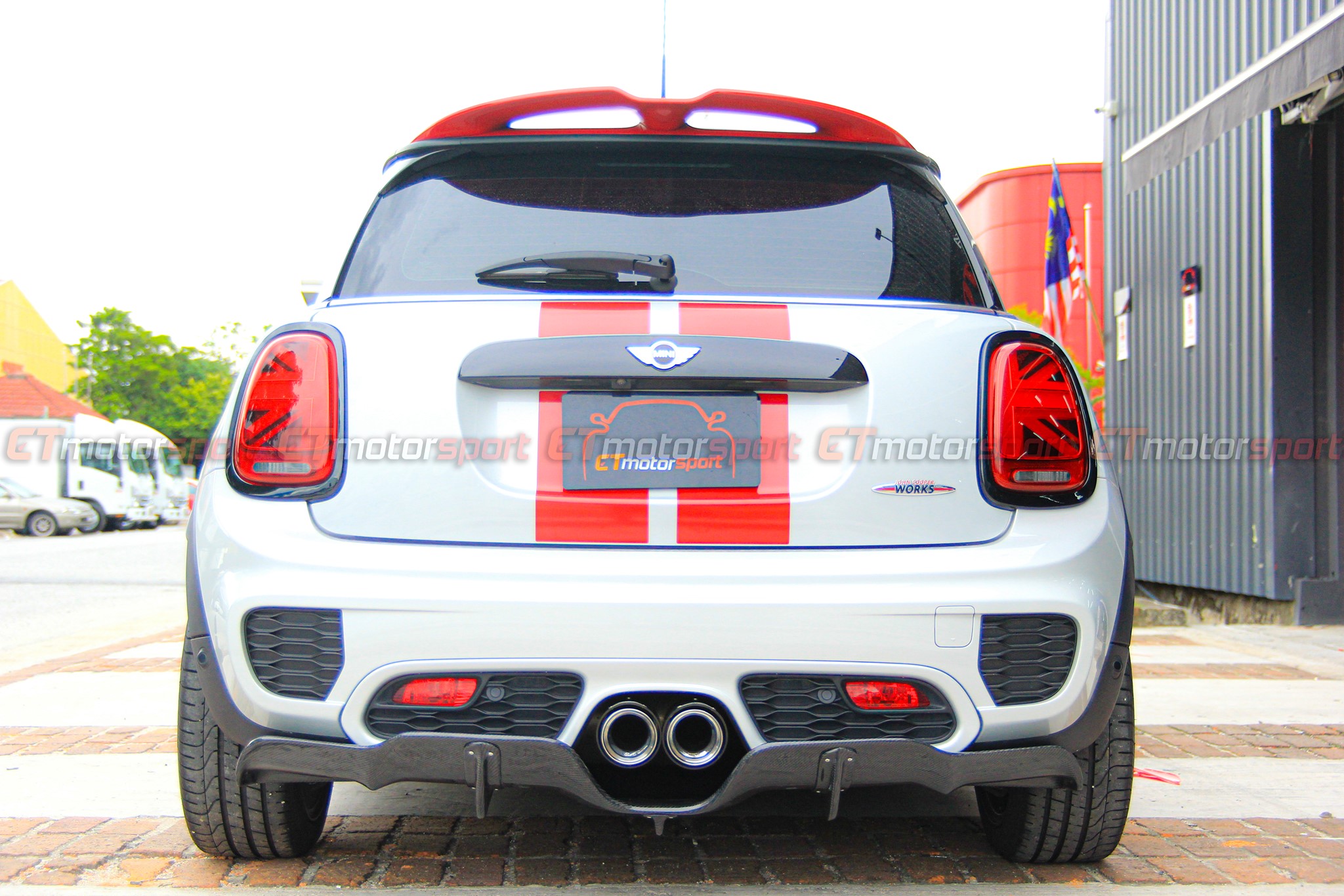 MINI Cooper / Cooper S F56 Installed JCW Carbon Fibre Rear Diffuser