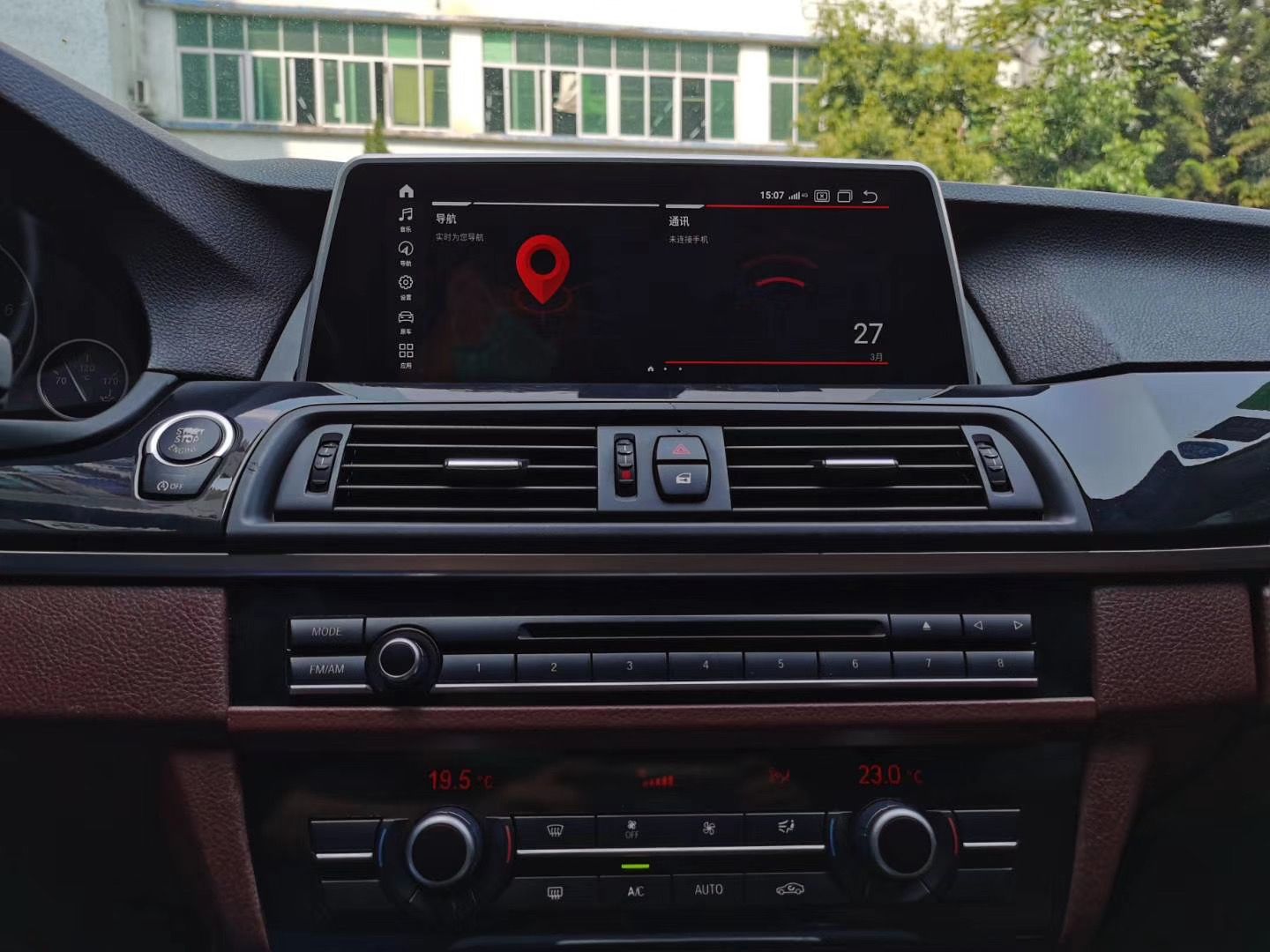 BMW F10 5 Series Installed Android Player Retrofitted Mirrorlink