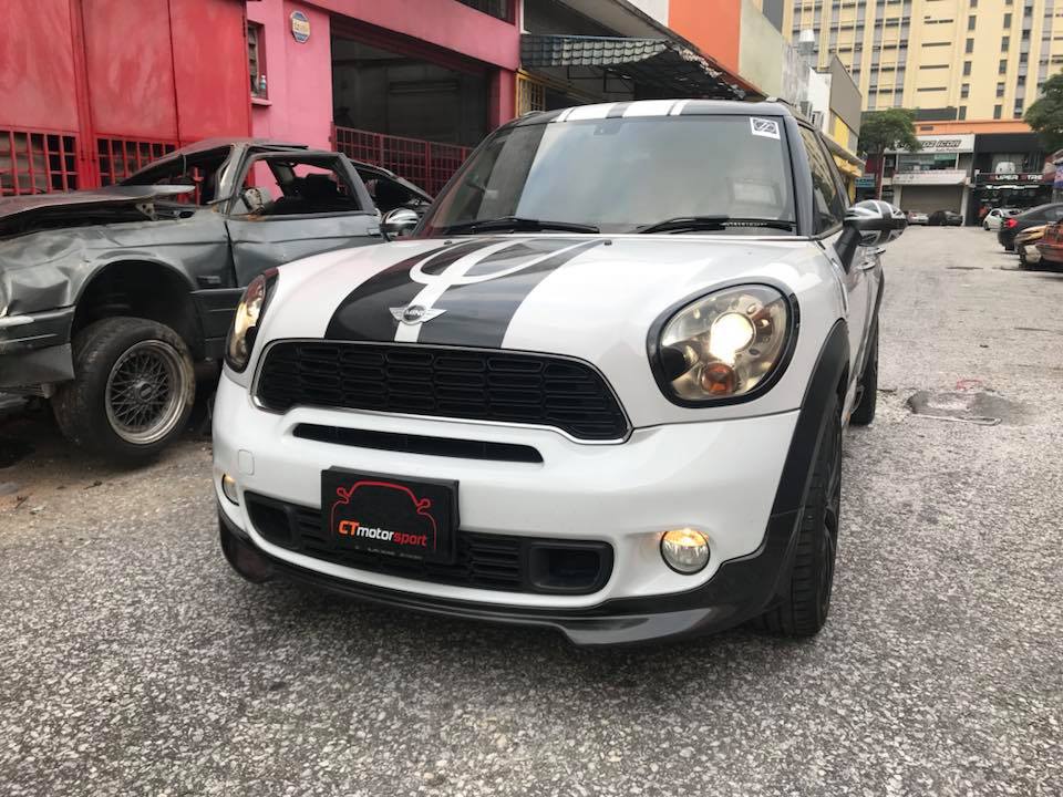 MINI Countryman R60 Installed JCW Carbon Fiber Front Lip