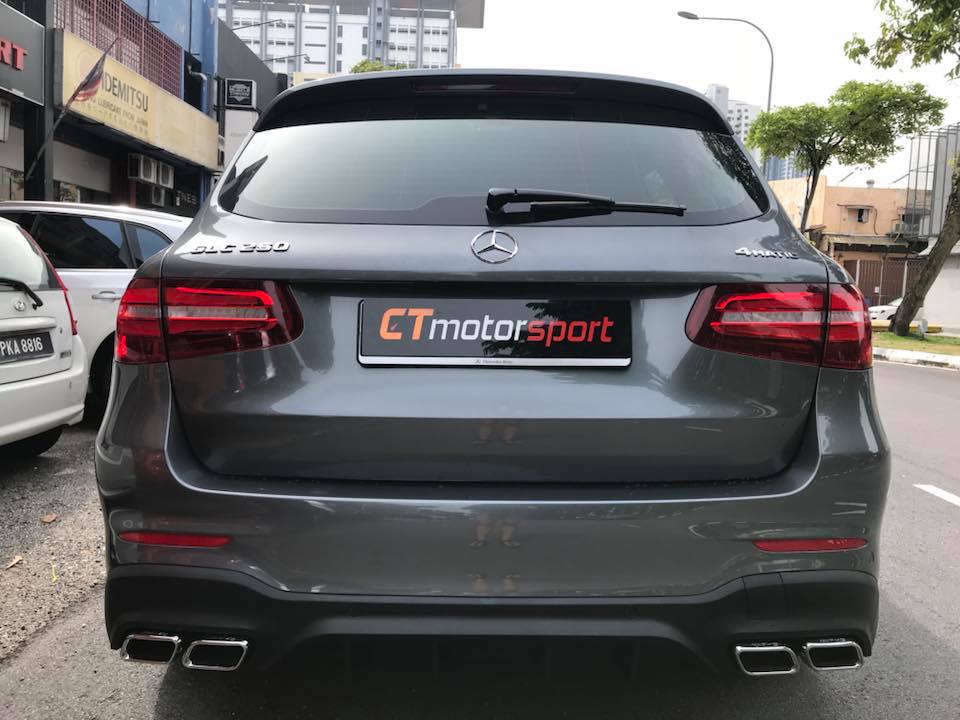 Mercedes Benz GLC X253 Installed GLC63 Rear Bumper Diffuser